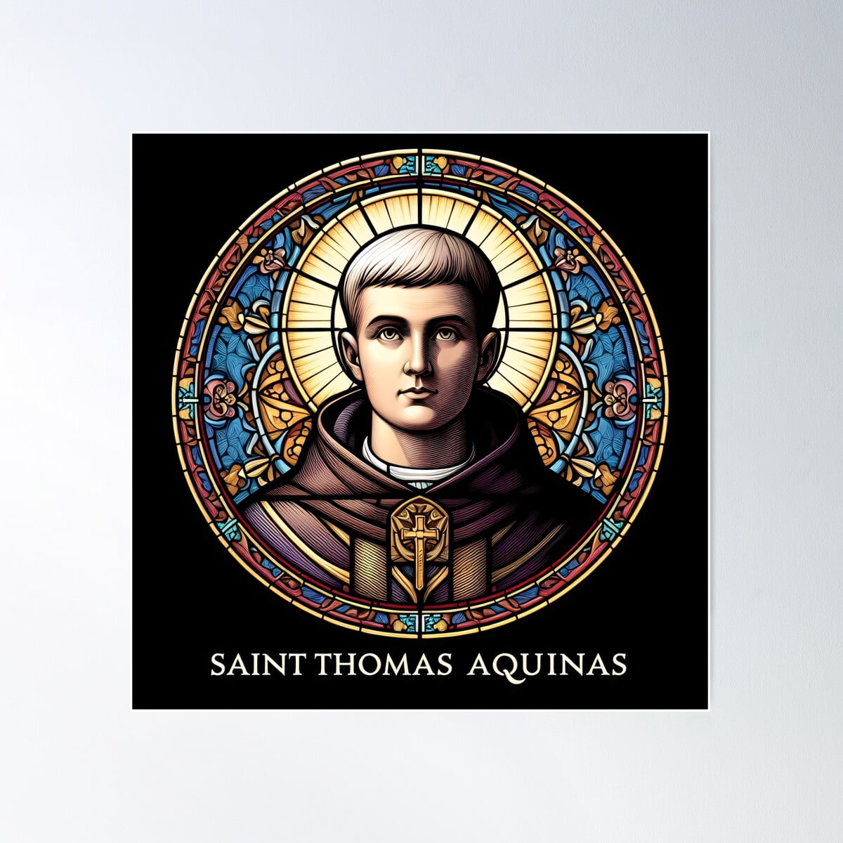 Saint Thomas Aquinas Patron Saint Of Students And Schools Poster Wall ...