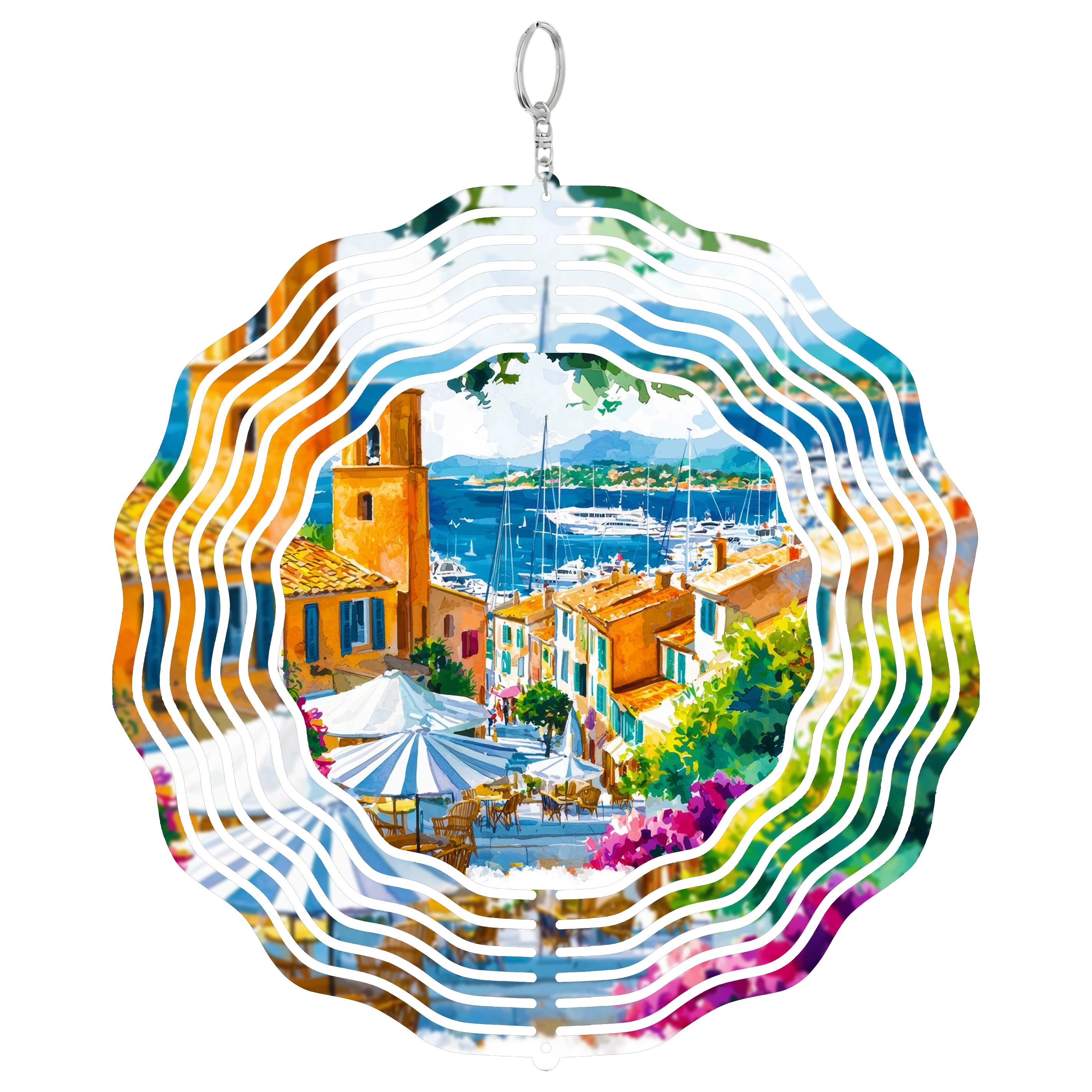 Saint Tropez France 3D Wind Spinner Stainless Steel Kinetic Yard Art ...