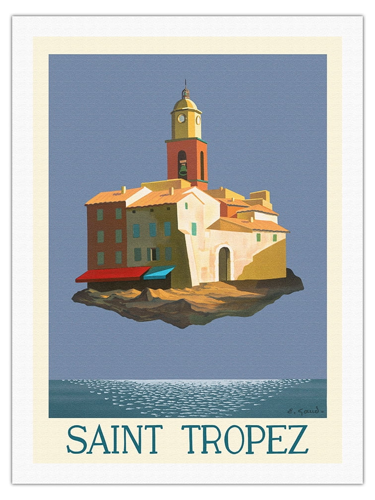 Saint Tropez France - Vintage Travel Poster by Émile Gaud c.1929 ...
