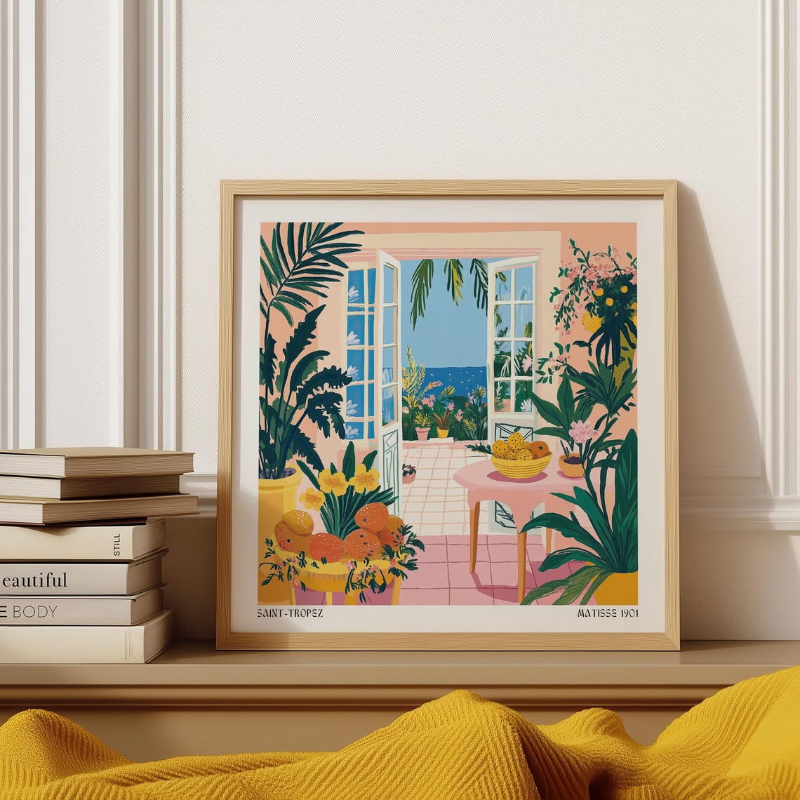 Saint-Tropez Matisse Print French Riviera Coastal Wall Art ...
