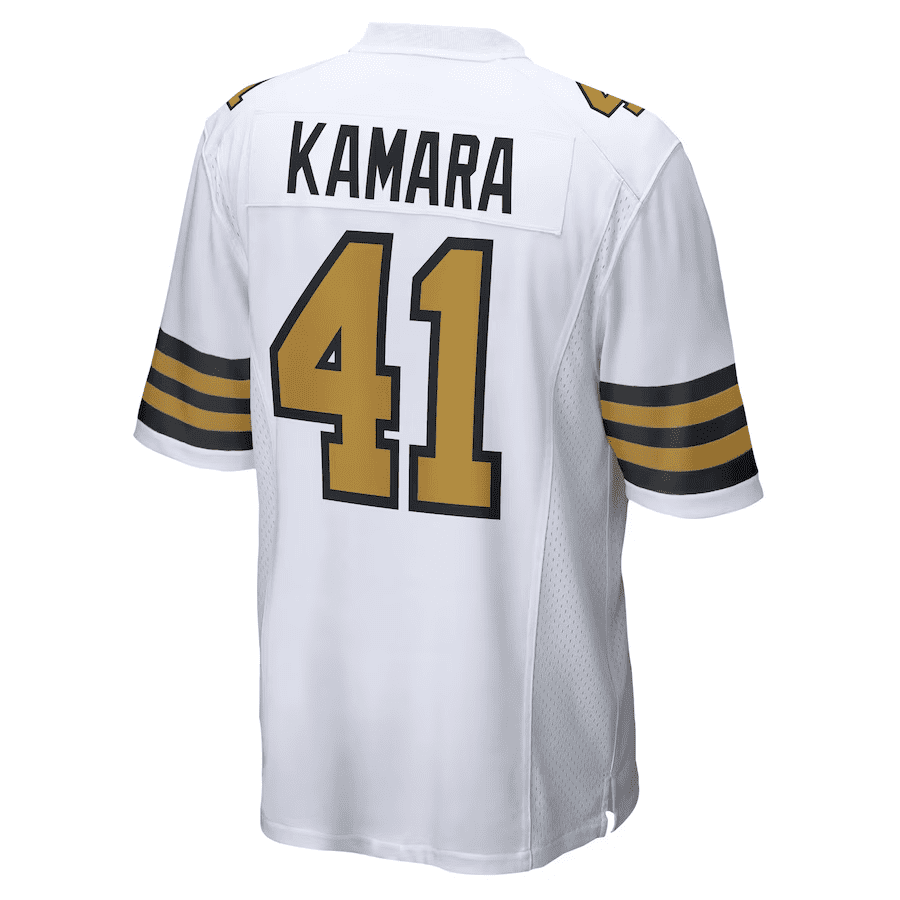 Saints Alvin Kamara#41 Jersey American Football Game Tee Fans T-shirts Player Performance Top ...