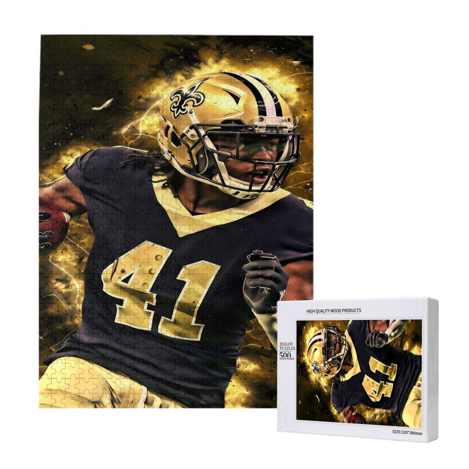 Saints Alvin Kamara Jigsaw Puzzle 500 Pieces Wooden Puzzle Children's ...