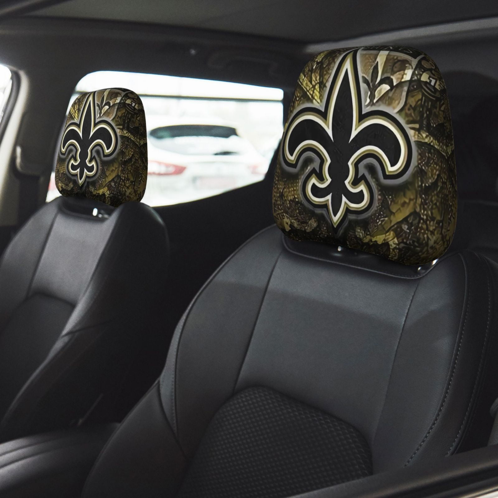 Saints Custom Car Headrest Covers 2 Pack Football Team, Game Day Team ...