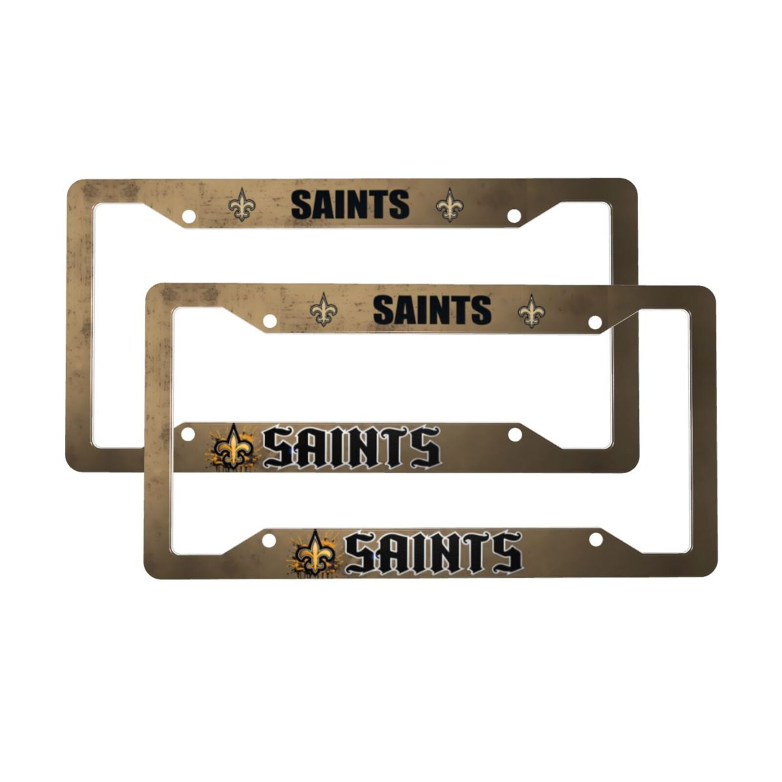 Saints Football Team Four-Hole License Plate Frame (One Pair) Suitable ...