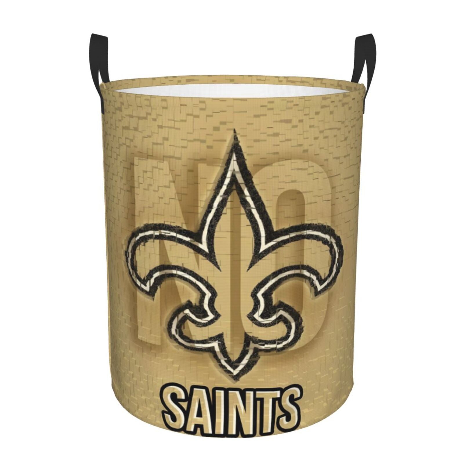 Saints Football Team Theme Round Laundry Basket with Handle, Fan Living ...