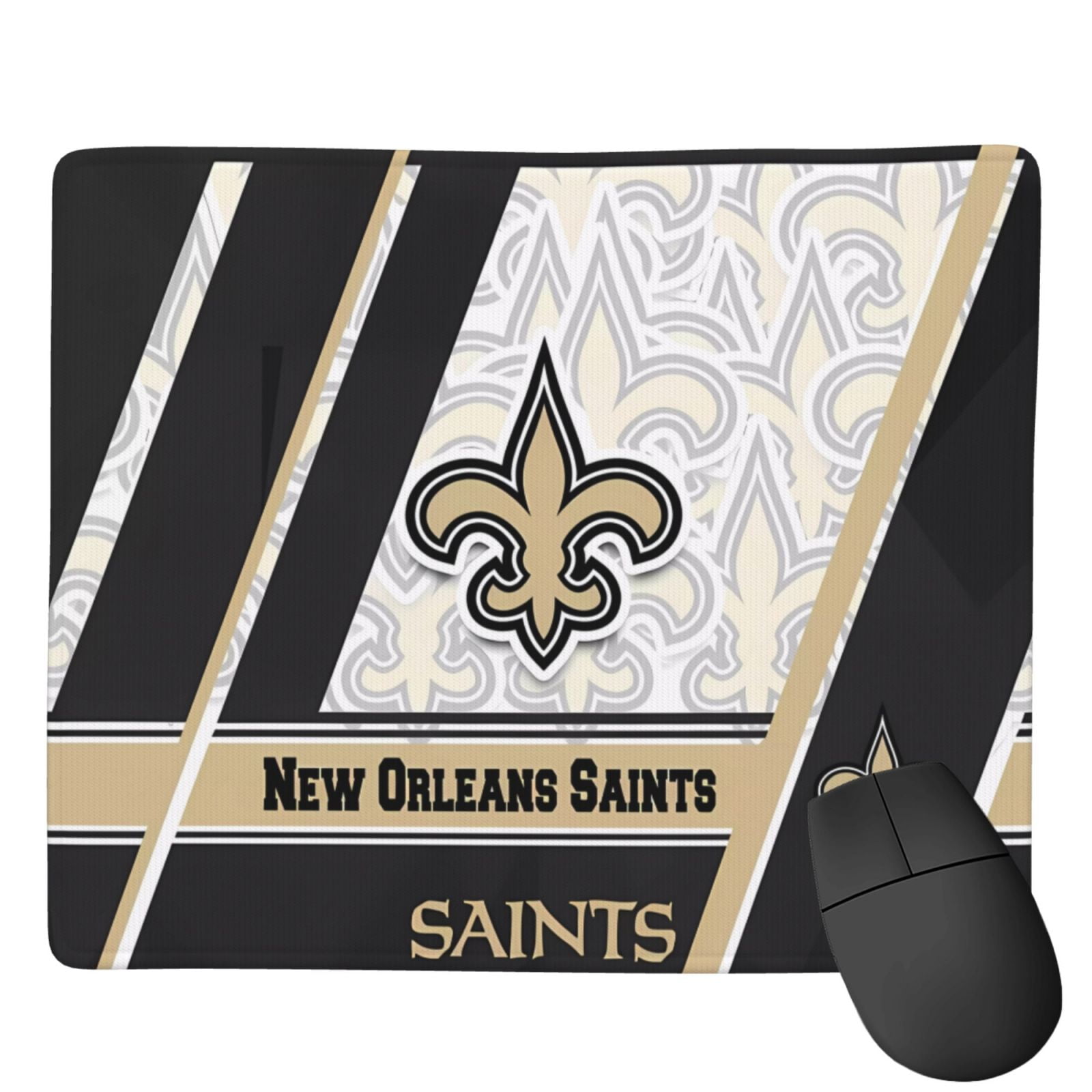 Saints Football Theme Mouse Pad 7x9 Inch - Non-slip Rubber Bottom ...