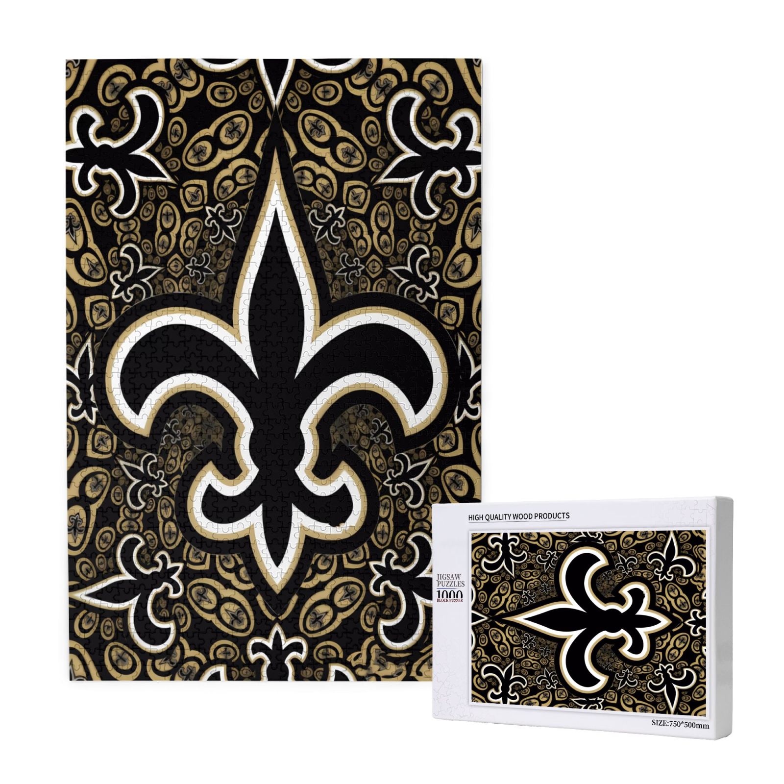 Saints Football team 1000 pieces environmentally friendly wooden puzzle ...