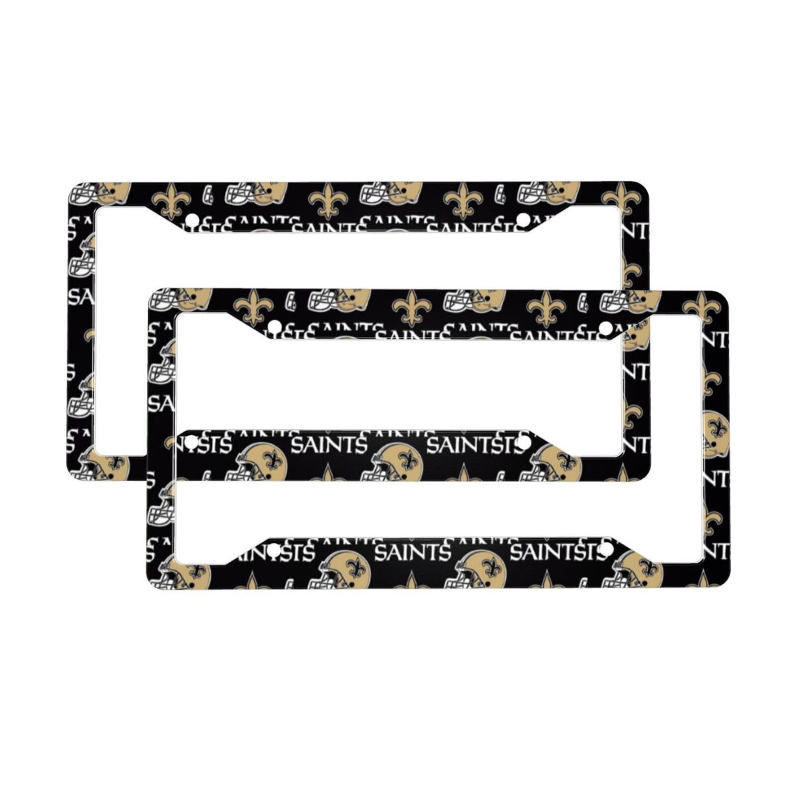 Saints Football team customized four-hole license plate frame (one pair ...