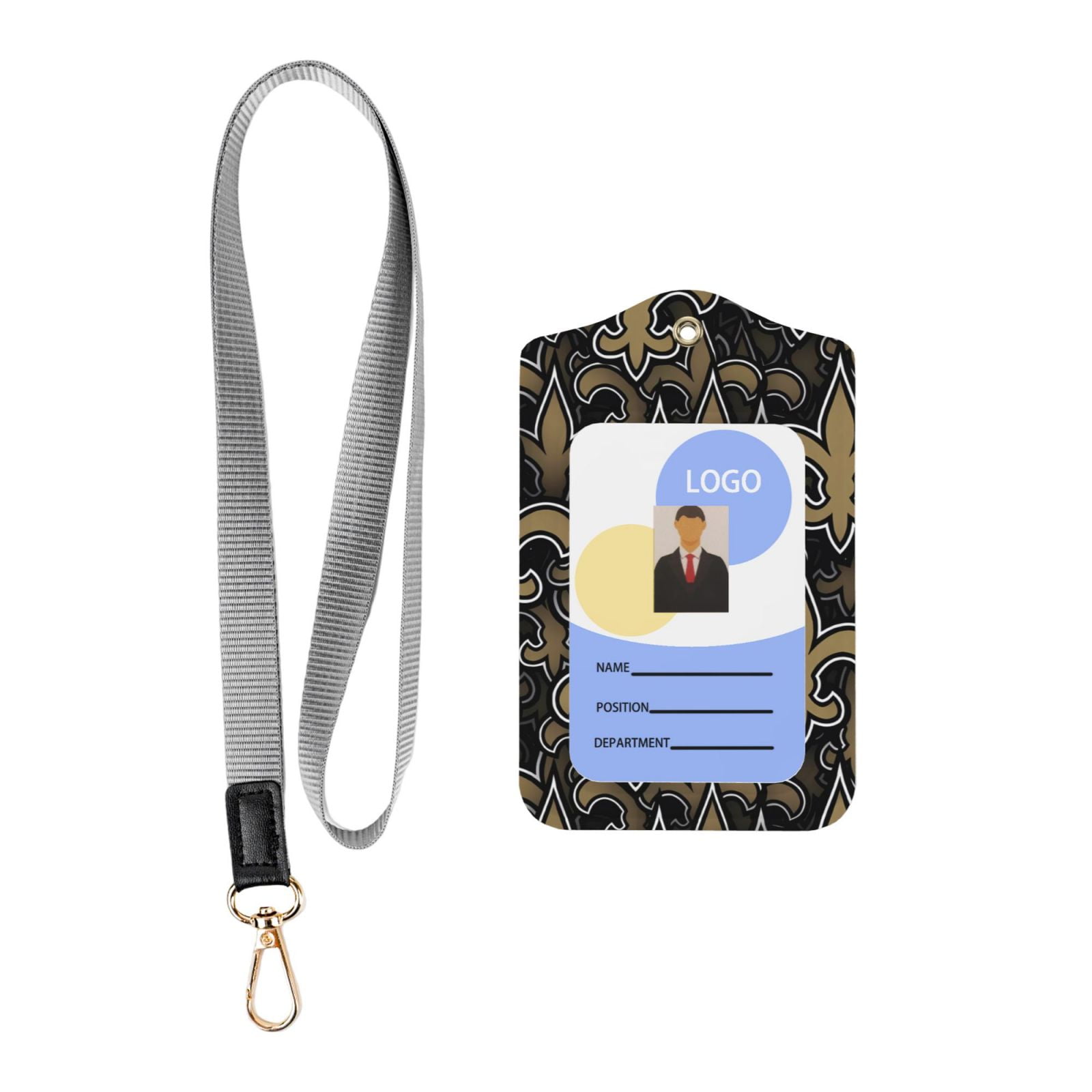 Saints Hard Plastic ID Card Holder with Clear Window for Office School ...