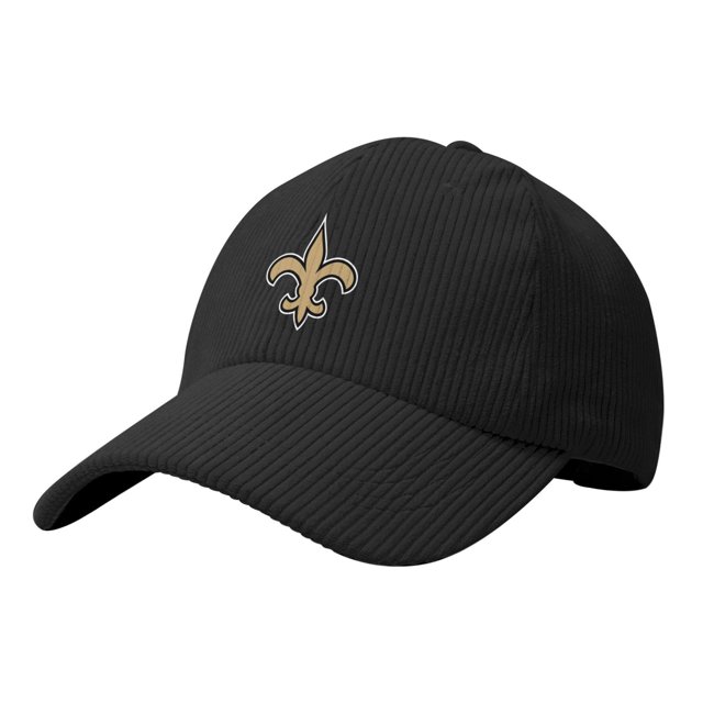 Saints Team corduroy baseball cap, beige black football team custom ...