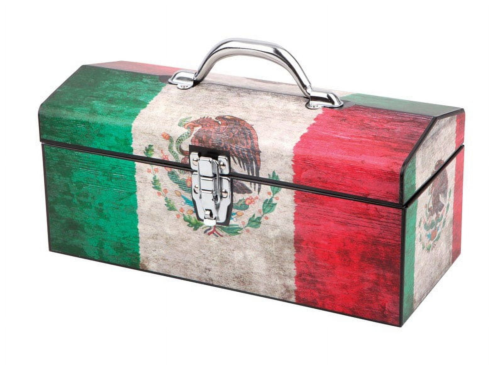 Sainty International Art Deco Toolbox Mexico Flag 16 " Steel - Walmart.com