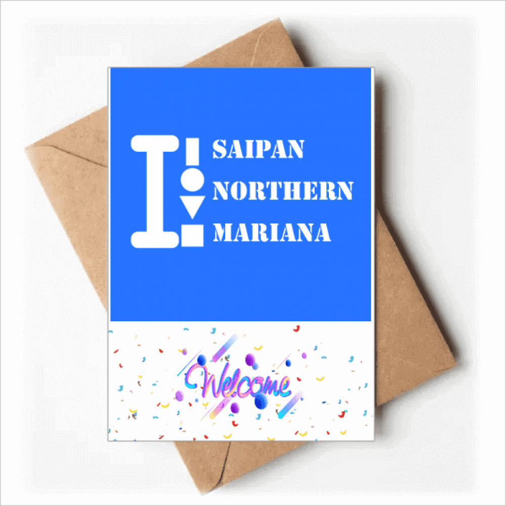 Saipan Northern Mariana Art Deco Fashion Welcome Back Greeting Cards ...