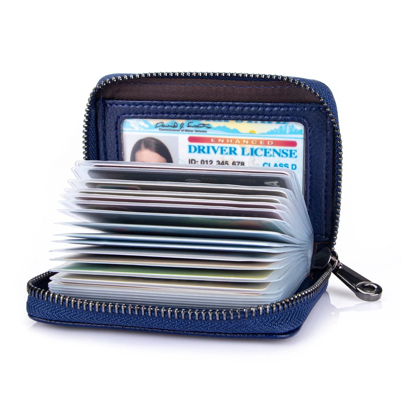 Saipulusi Genuine Leather RFID Wallet, Women's Compact Card Holder with ...