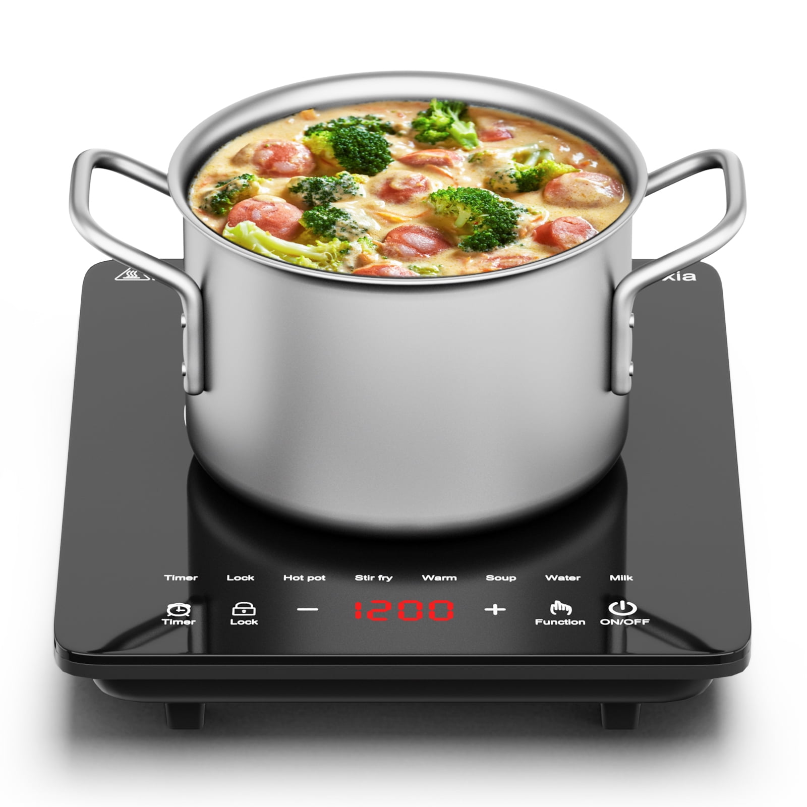 Saitravexia Portable Induction Cooktop, 1200W Induction Burner with 8 ...
