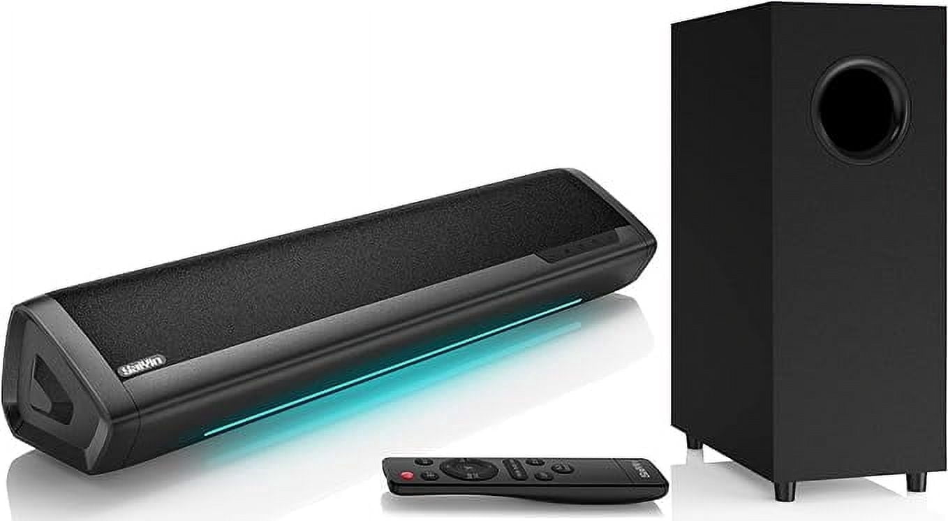Saiyin Sound Bars for TV with Subwoofer, 2.1 Deep Bass Small Soundbar ...
