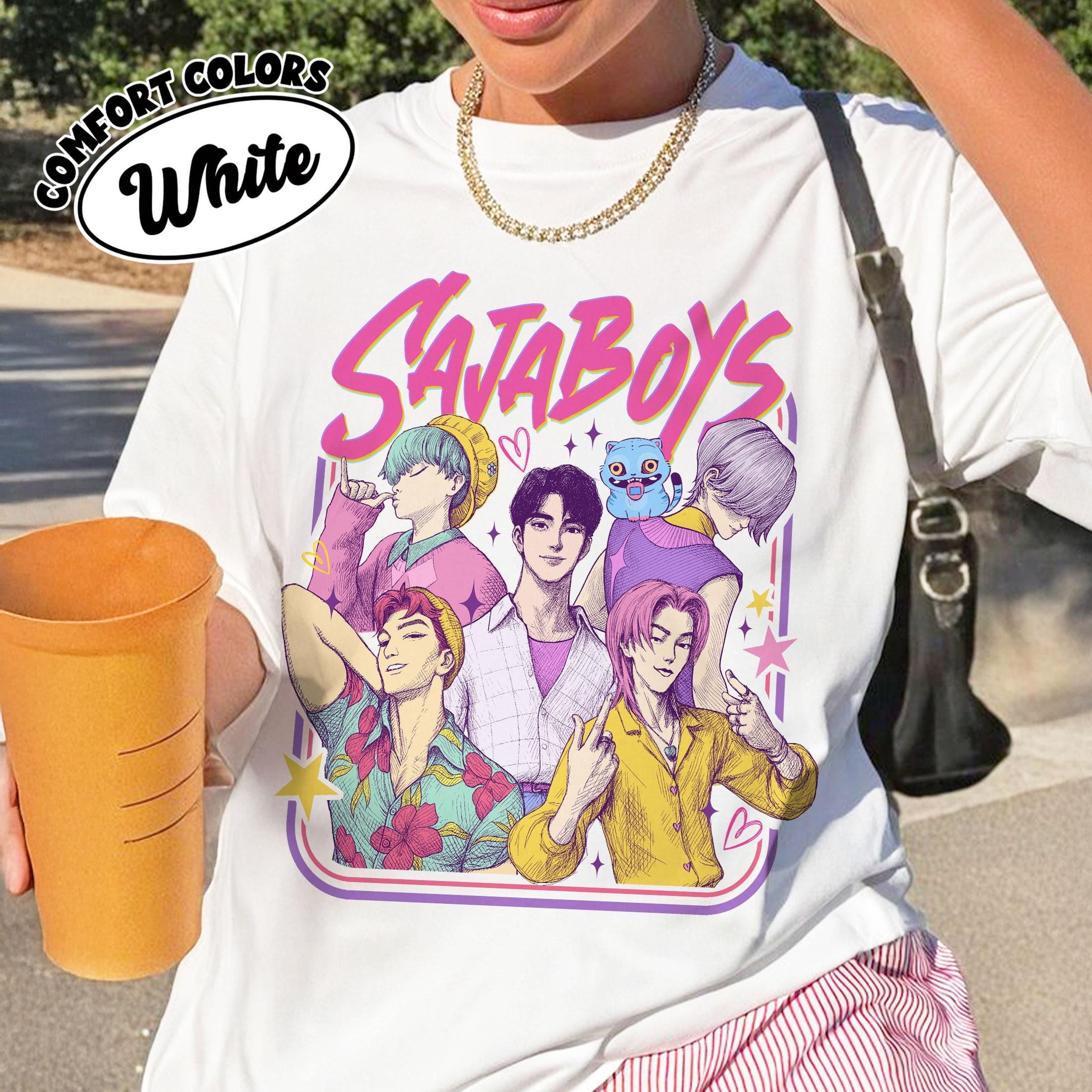 Saja Boys Boy Band shirt, Kpop Demon Inspired Movie shirt, Bootleg Retro Movie Clipart, Demon ...