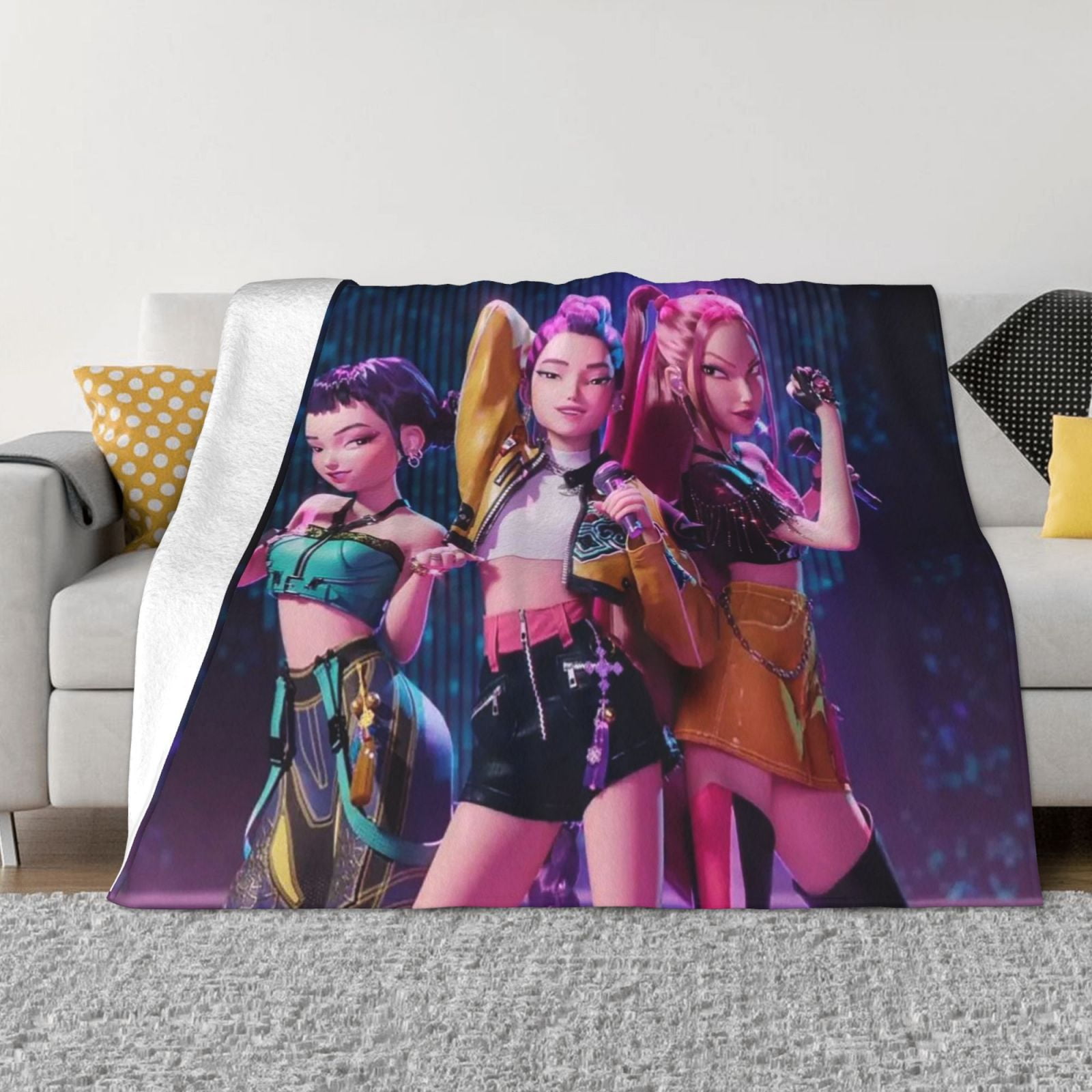 Saja KPop Demon Hunters Ultra-Soft Micro Fleece Blanket Cozy Blanket ...