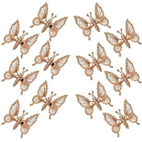 Sajoo 3D Moving Fluttering Cute Vivid Butterfly Clips - Metal Barrettes ...