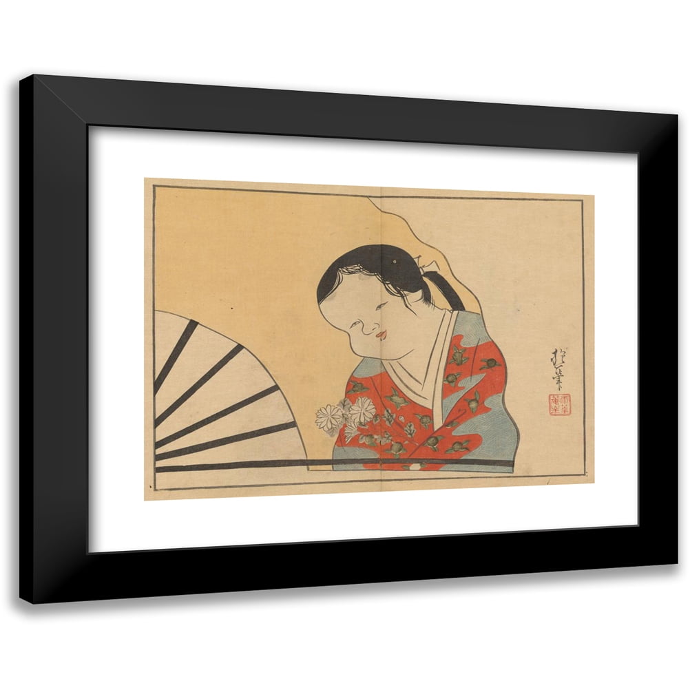 Sakai Hōitsu 14x11 Black Modern Framed Museum Art Print Titled - Sakai Hoitsu Gajo, Pl.24 (1800 ...