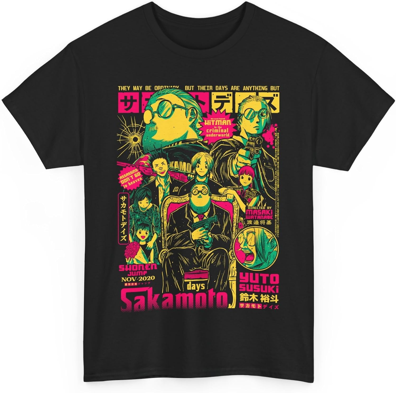 Sakamoto Days Merch Anime T-Shirt Crewneck Short Sleeve Tshirt Men ...