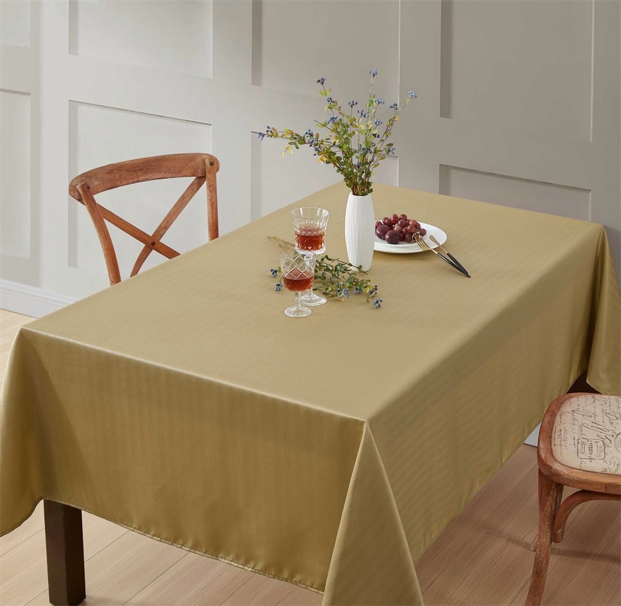 THD Linky Stripe Fabric Tablecloth For Rectangle Table, Water, Fade ...