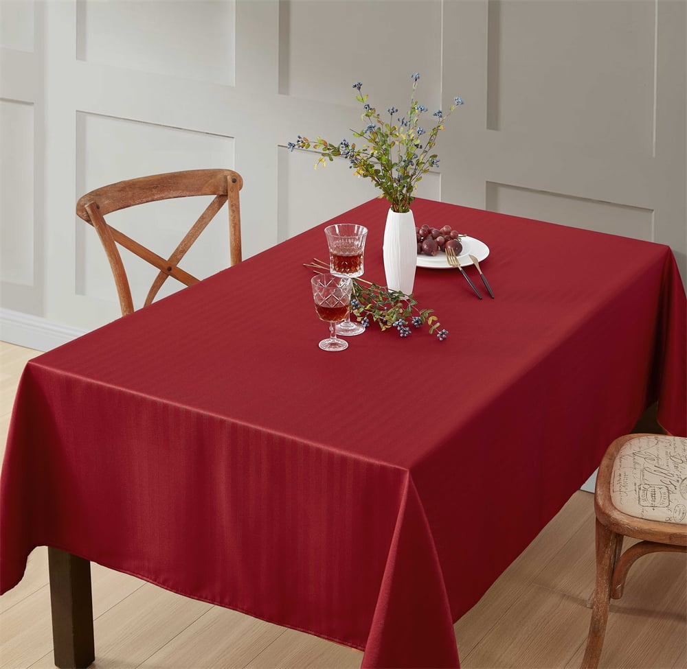 THD Linky Stripe Fabric Tablecloth For Rectangle Table, Water, Fade ...