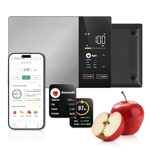 Saker Digital Kitchen Scale with Nutrition Tracking - Food Scale Tracks ...