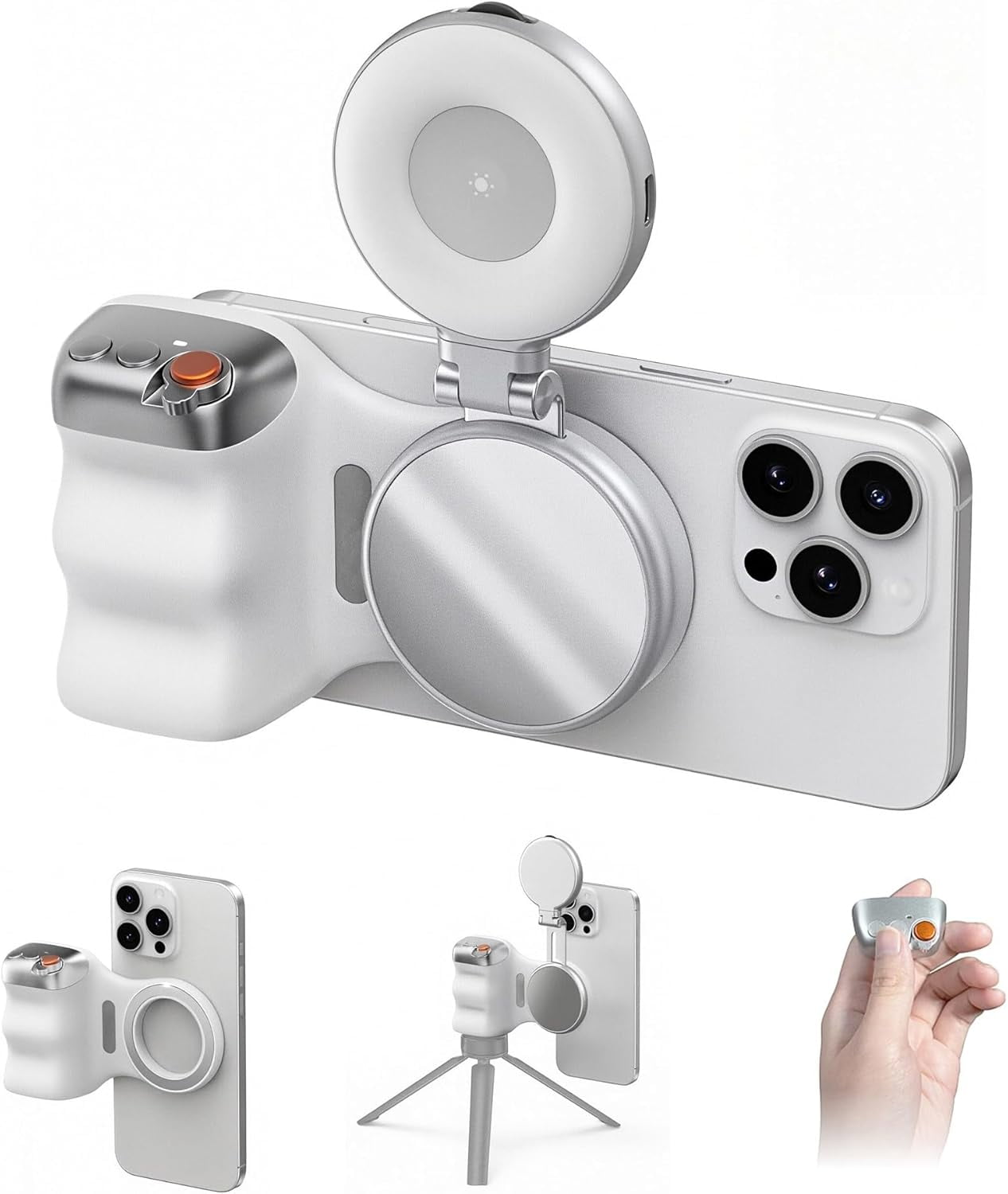 Saker Fun Shot Magnetic Camera Grip & Selfie Light,Multi-Function ...