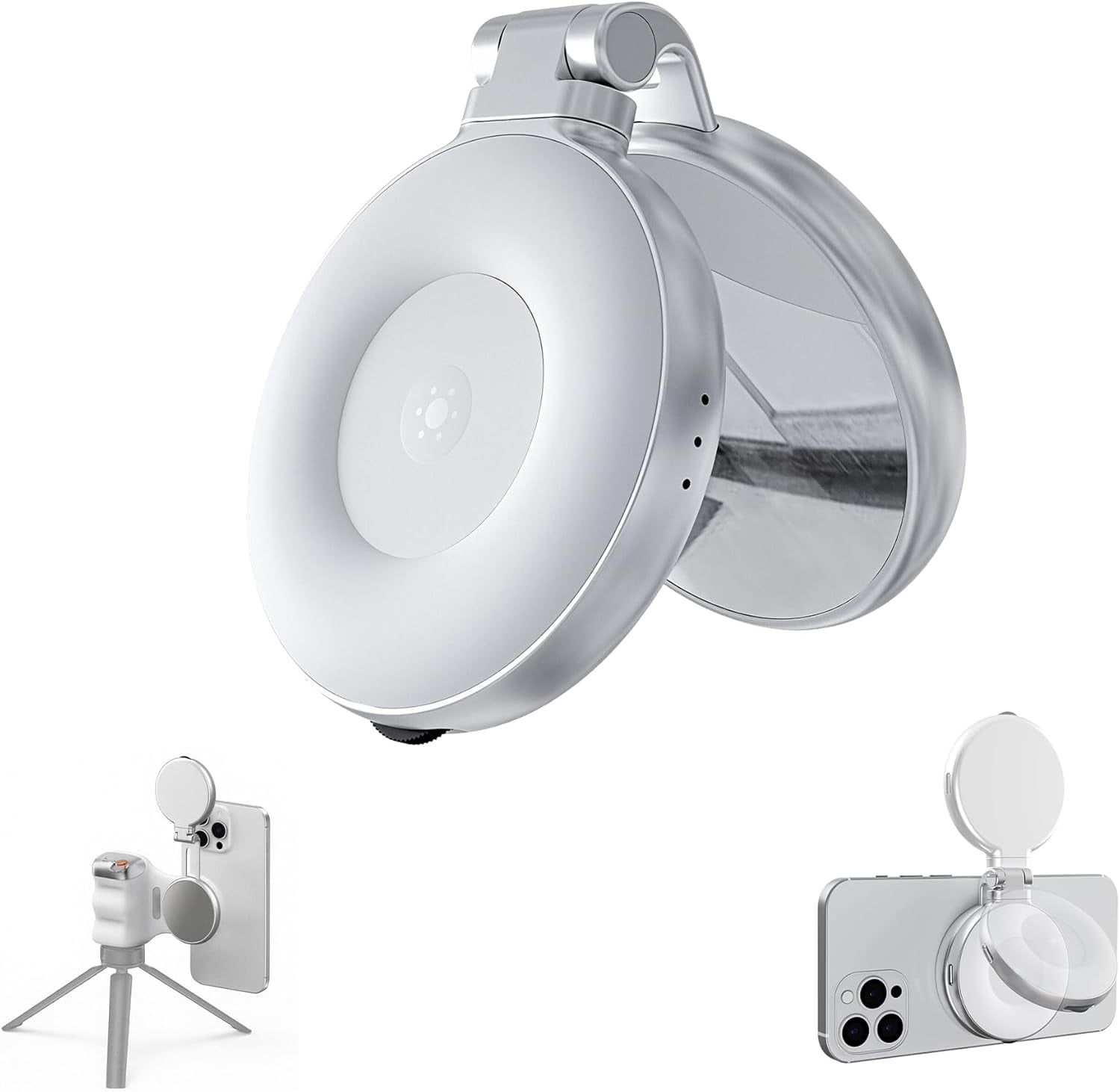 Saker Magnetic Camera Grip & Selfie Light,Multi-Function Magnetic Grip ...