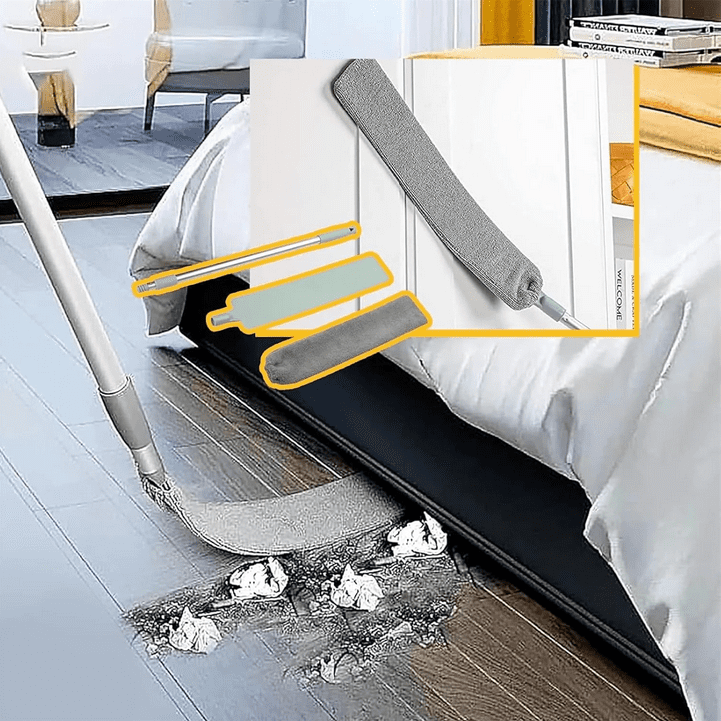 Saker Plus Flat Duster, Extendable Microfiber Duster with Bendable ...