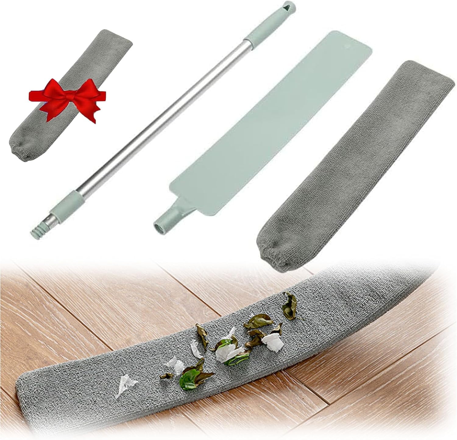 Saker Plus Flat Duster, Retractable Extendable Dust Cleaning Wand with ...