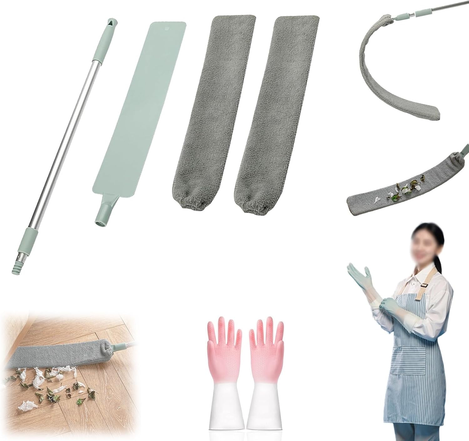 Saker Plus Flat Duster & Retractable Gap Dust Cleaner , Extendable ...
