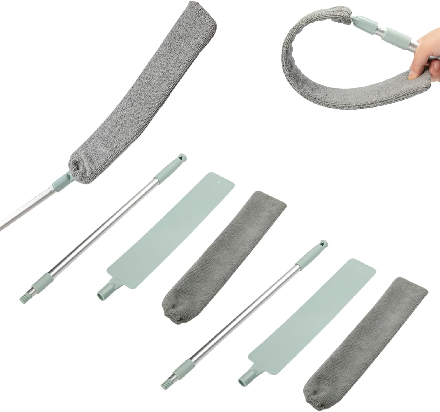Saker Plus Flat Duster, Retractable Gap Dust Cleaner, Reusable Dusting ...