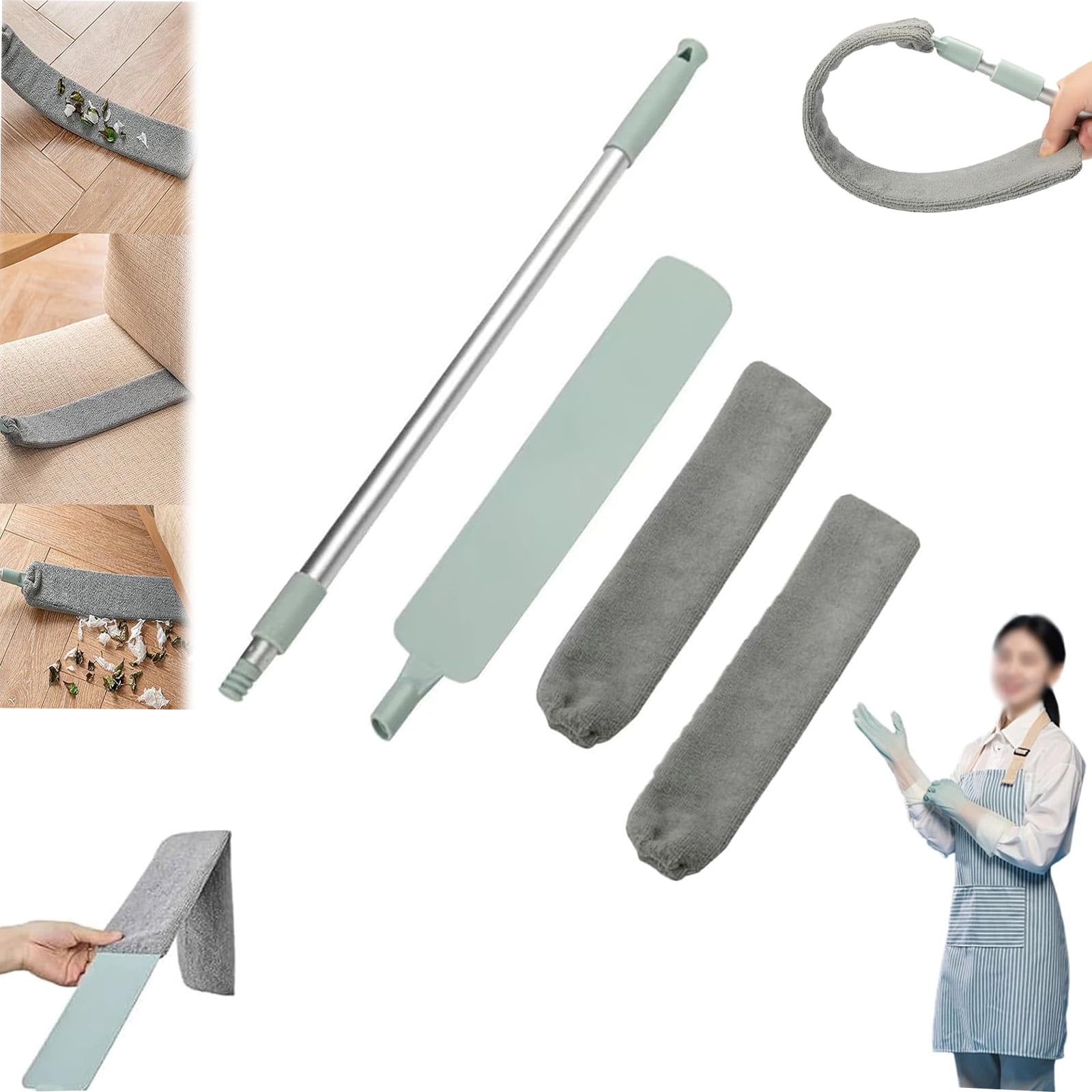 Saker Plus Flat Duster,Retractable Gap Dust Cleaning Artifact,Removable ...