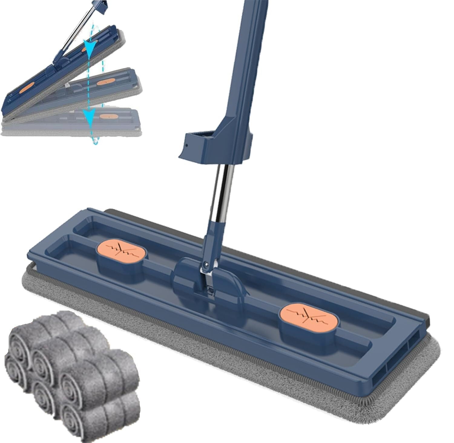 Saker Plus Mop and Bucket Set, 2025 Upgraded Shaker Plus Large Flat Mop ...