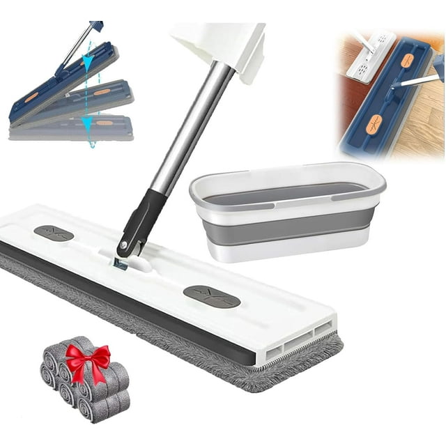 Saker Plus Mop, Saker Plus Large Flat Mop, 360 Rotation Flat Mops with ...
