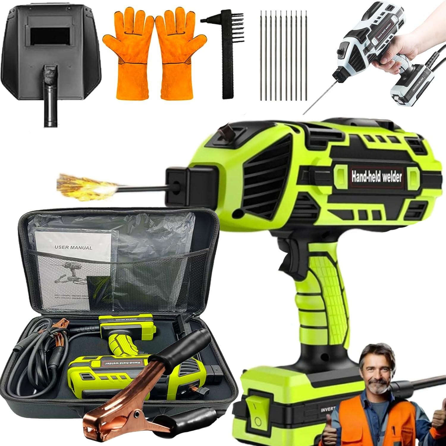 Saker Portable Welding Machine, 2025 New 6 Gears 20-120A Portable ...