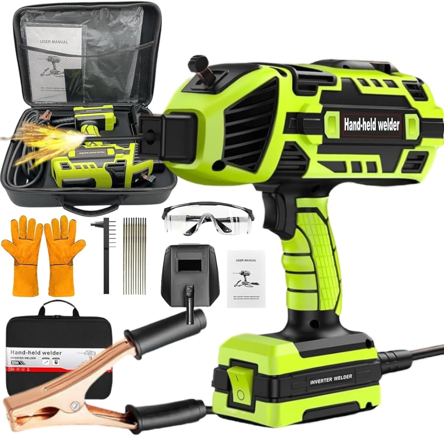 Saker Portable Welding Machine, 6 Gears 20-120A Portable Handheld Saker ...