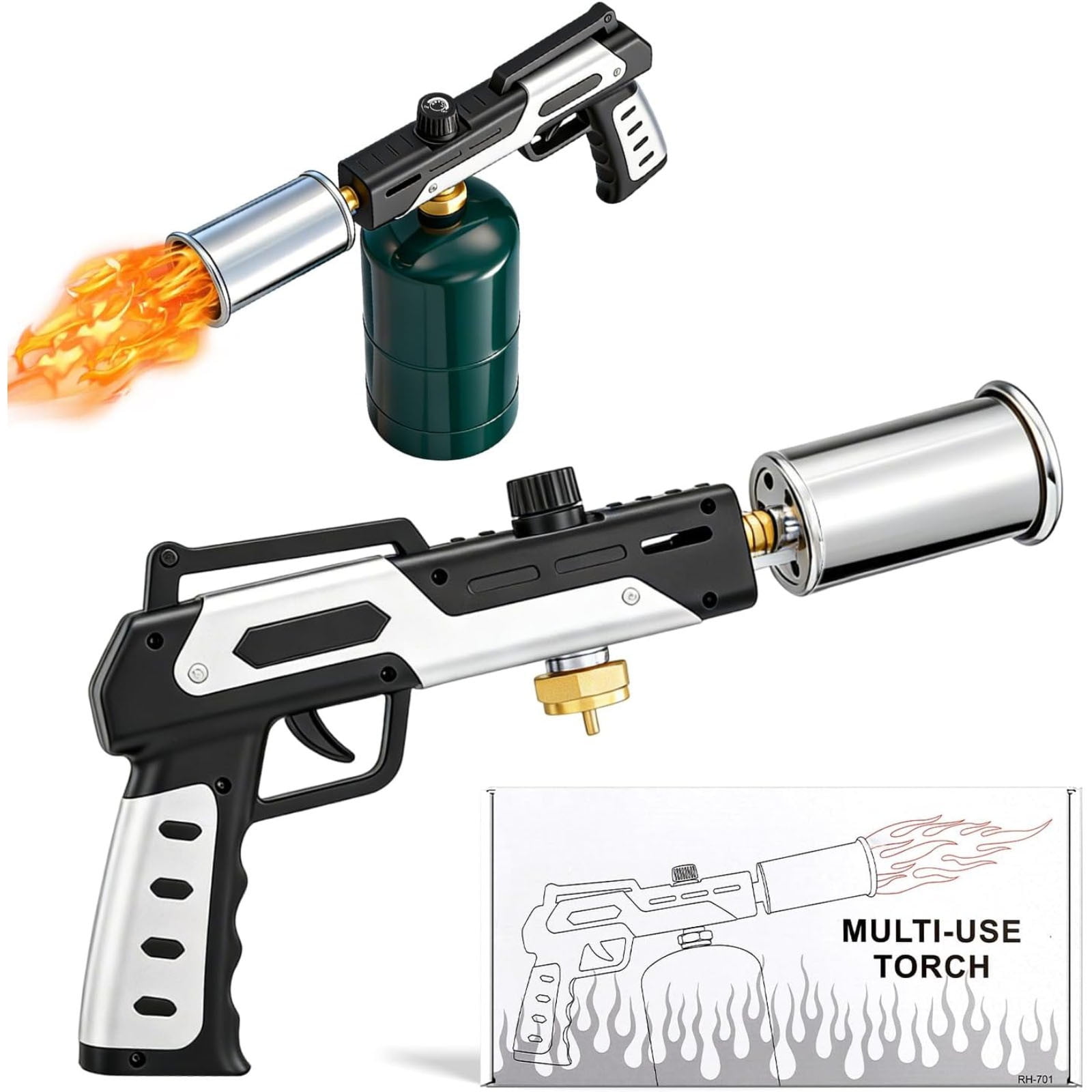Saker Propane Torch with Adjustable Flame: High Heat Torch with afety ...