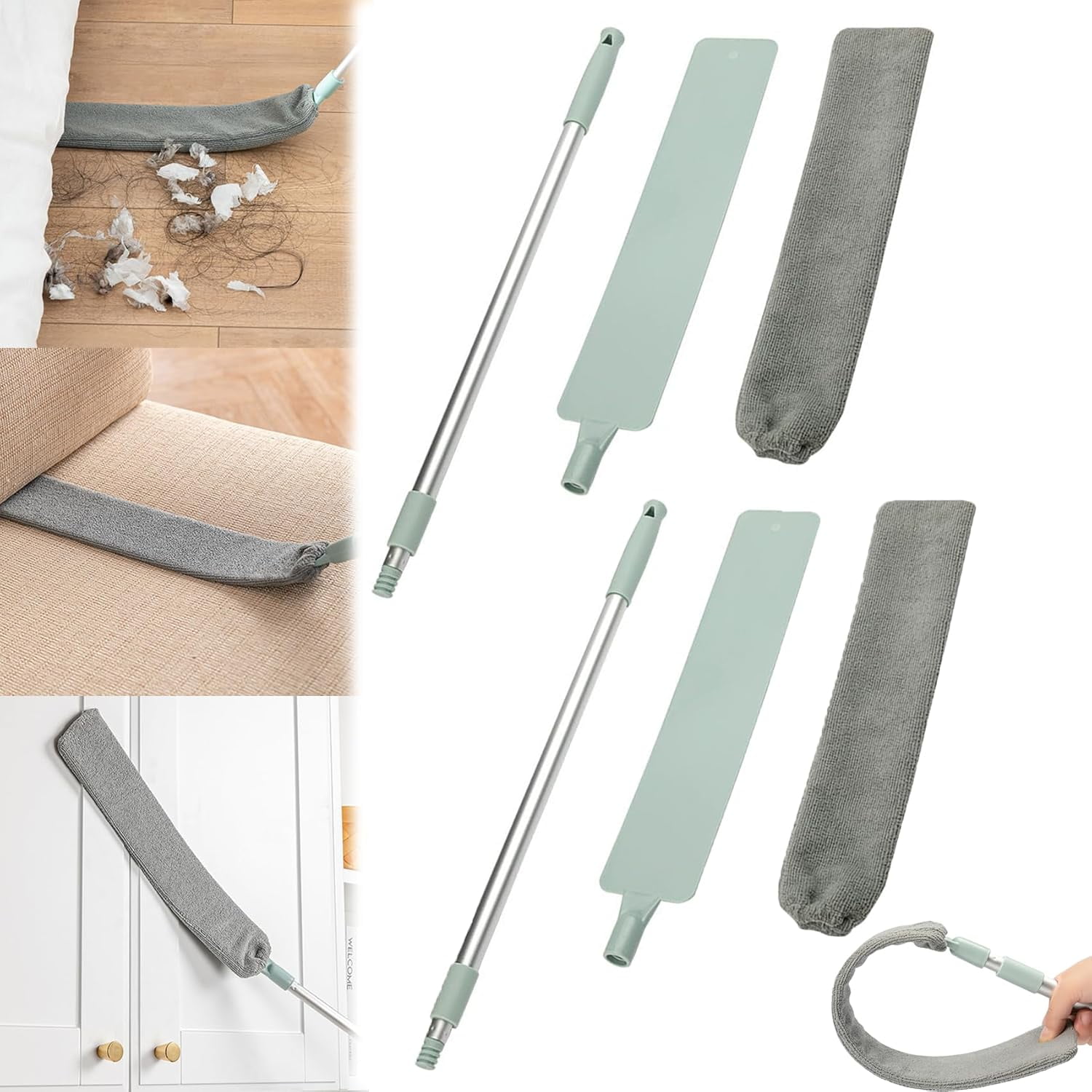 Saker Retractable Gap Dust Cleaner, 2026 Upgraded Sakerplus Flat Duster ...