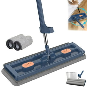 BIMZUC Mop and Bucket with Wringre Set, with 4 Microfiber Reusable Pads ...