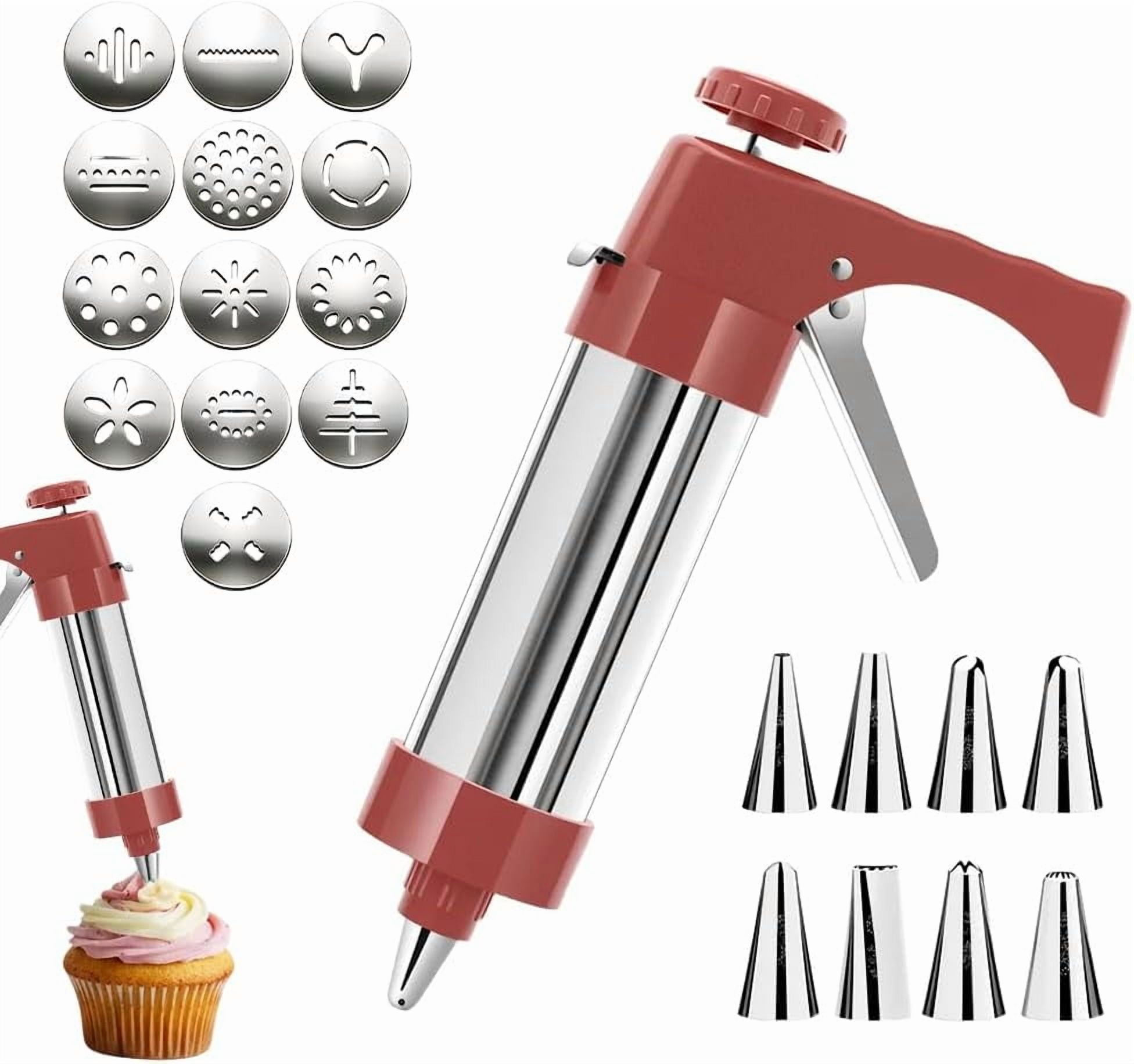 Sakerplus 2026 Stainless Steel Cookie Press Gun Kit - DIY Biscuit Maker ...