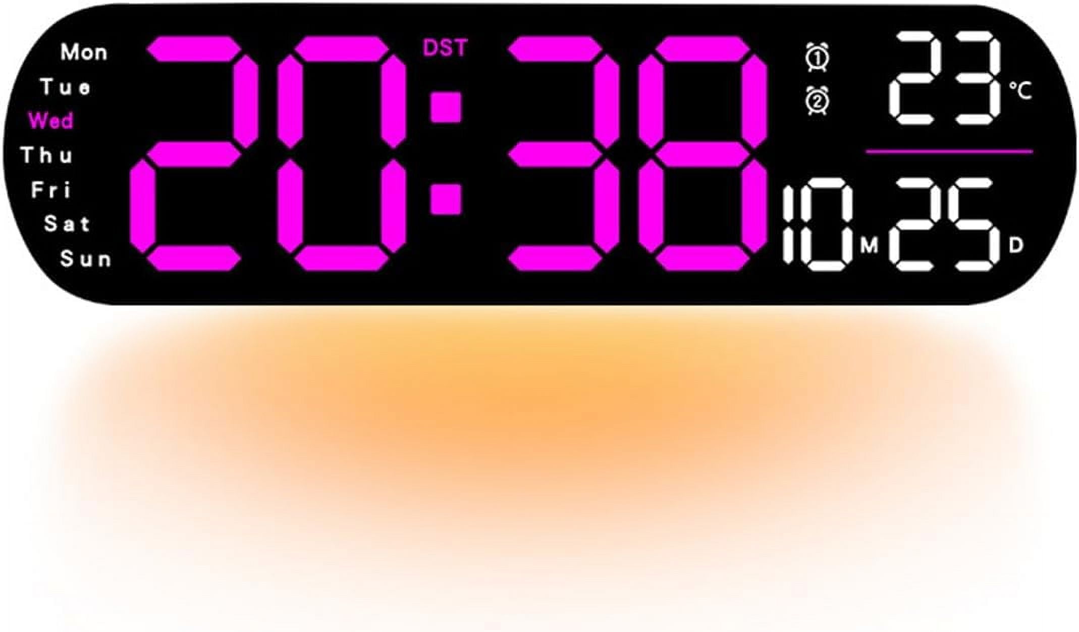 Sakerplus Clock,Multi Functional LED Display Clock,Upgraded Digital ...