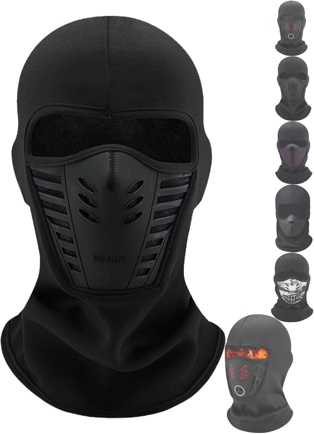 Sakerplus Winter Thermal Balaclava - Windproof Full Face Ski Mask for ...