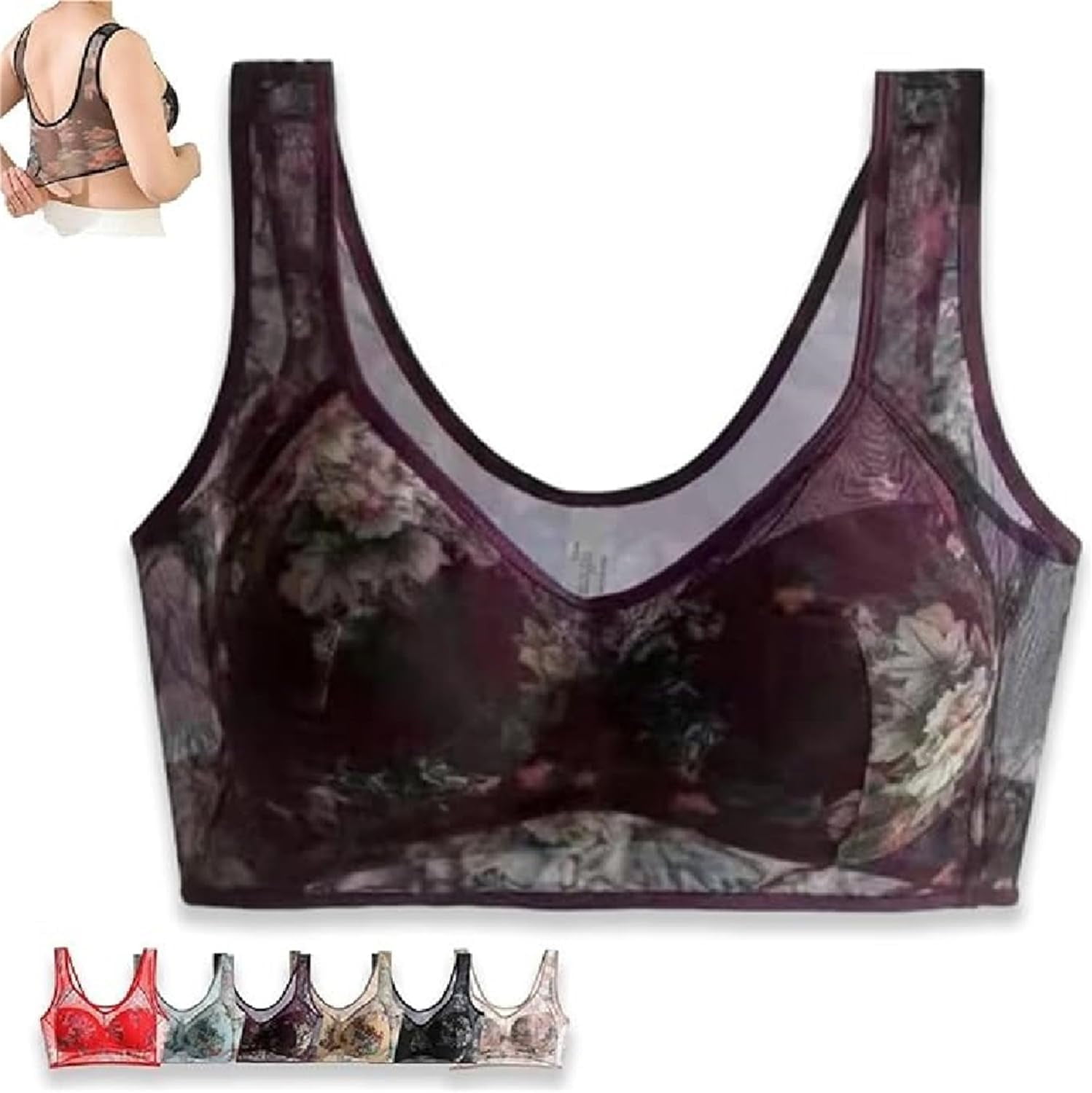 Sakesfor Cooling Comfort Bra, Sakesfor Bra, Womens Ice Silk Lace ...