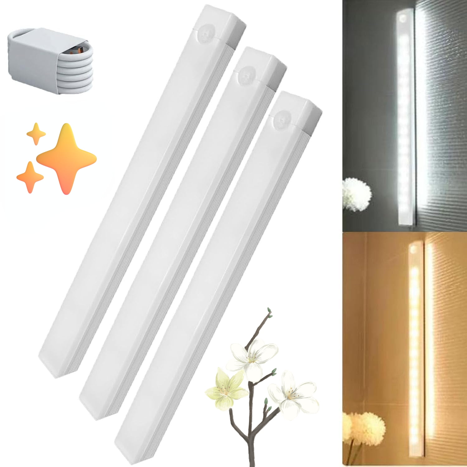 Sakesfor LED Intelligent Human Body Induction Wireless Magnetic Long ...
