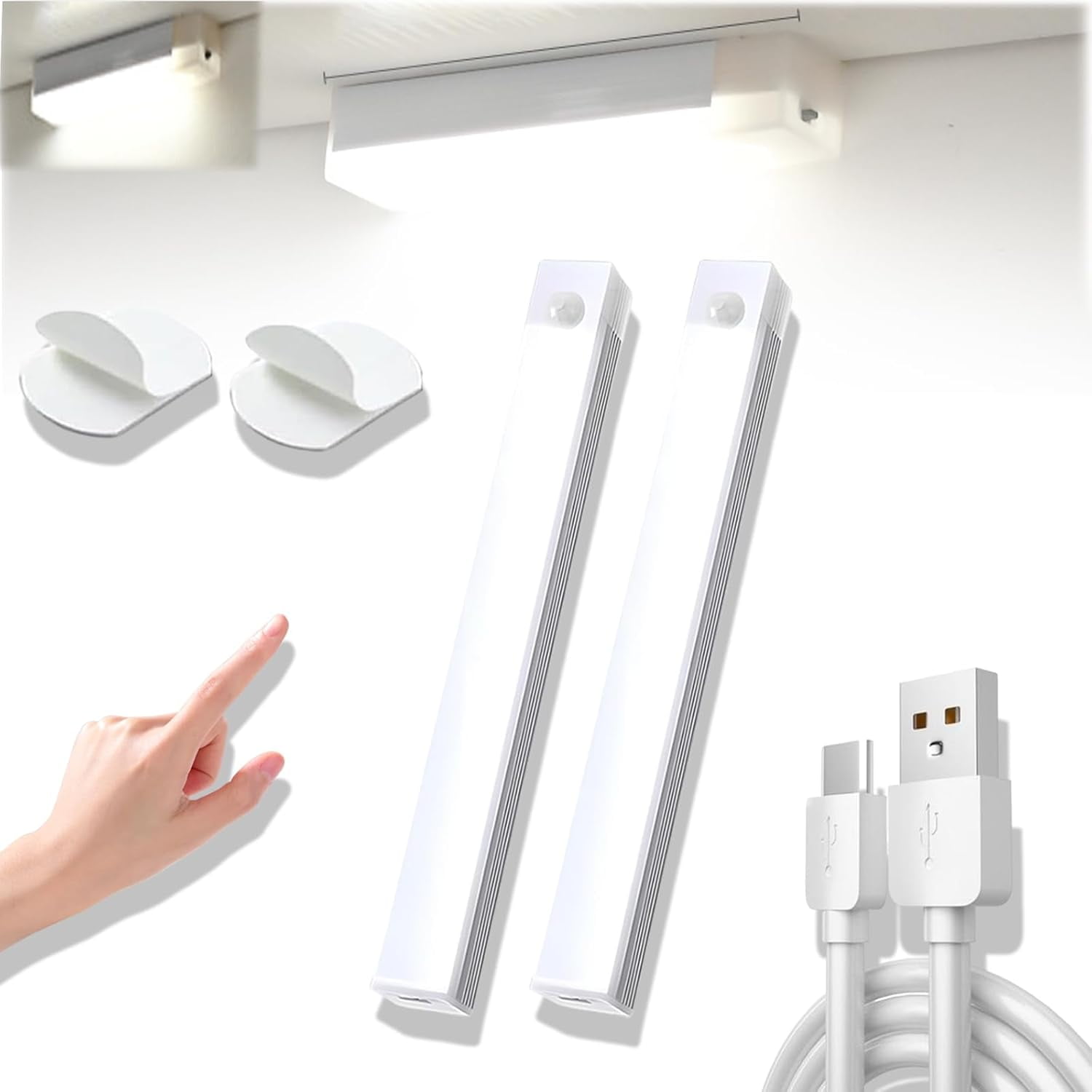 Sakesfor Magnetic Rechargeable LED Lights with Smart Sensor - Punch ...