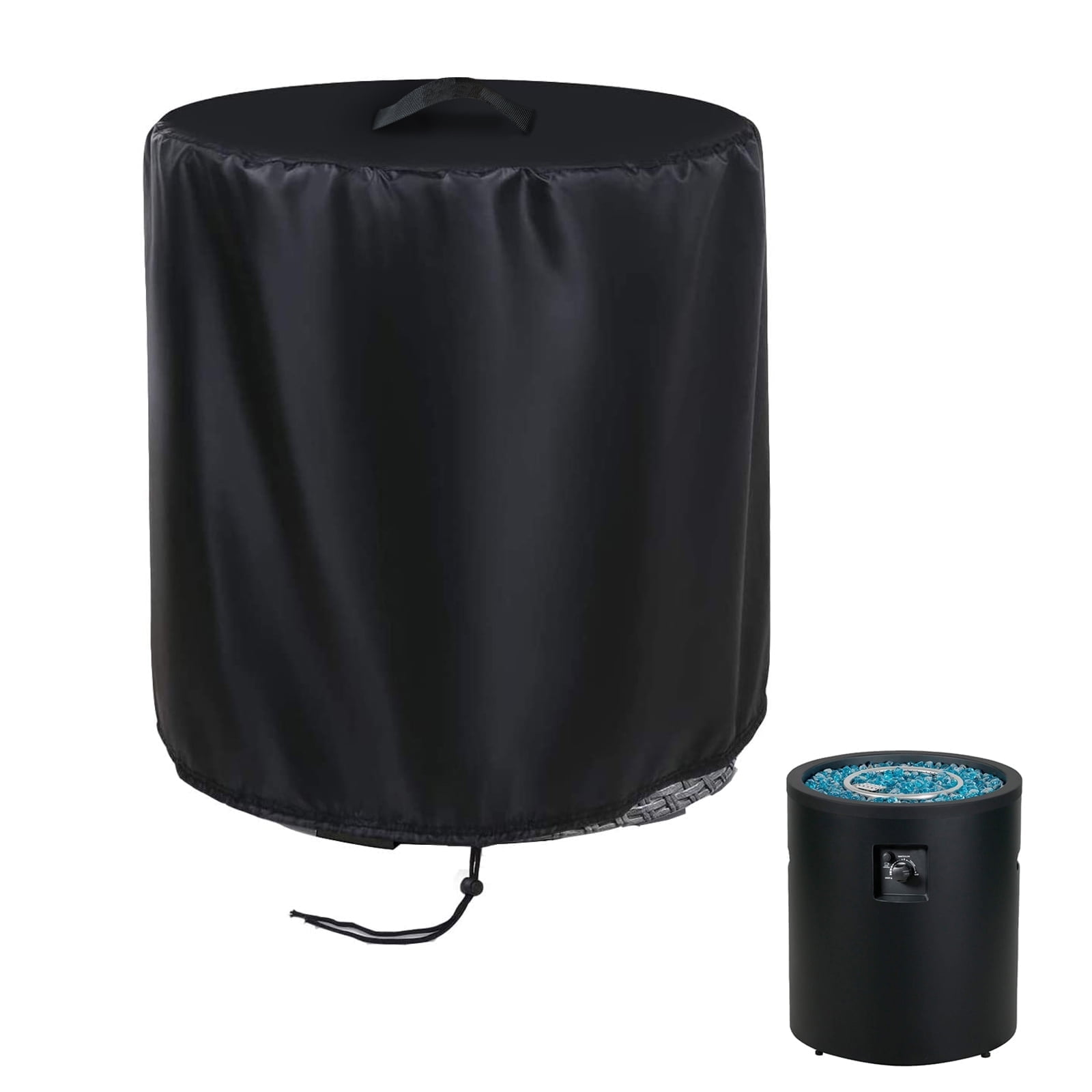 Saking Fire Column Cover, 24inch Round Fire Pit Cover Waterproof ...