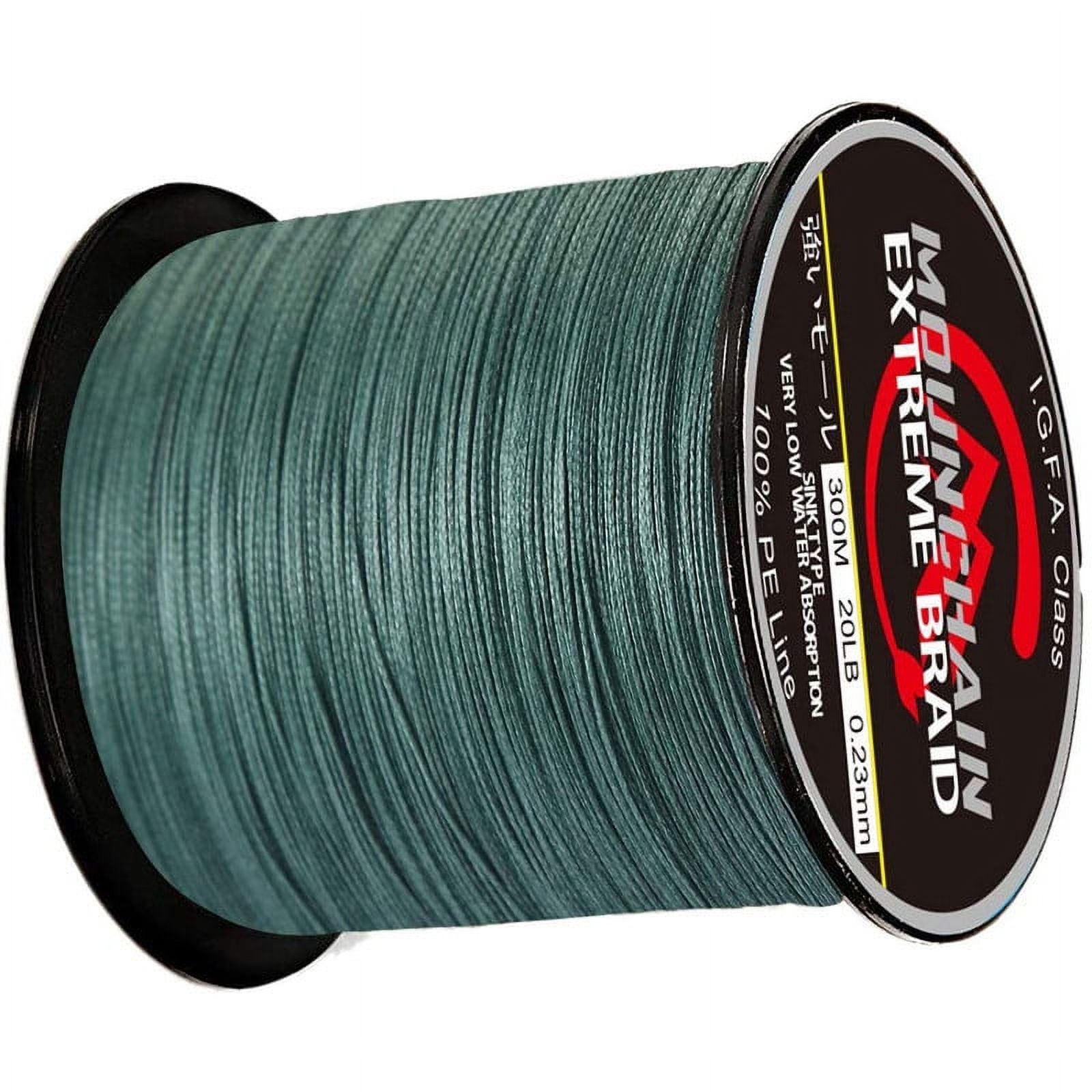 Sakiyrr 1000-Yard 4 Strands Braided Fishing Line, 20 Lbs, Dark Green ...