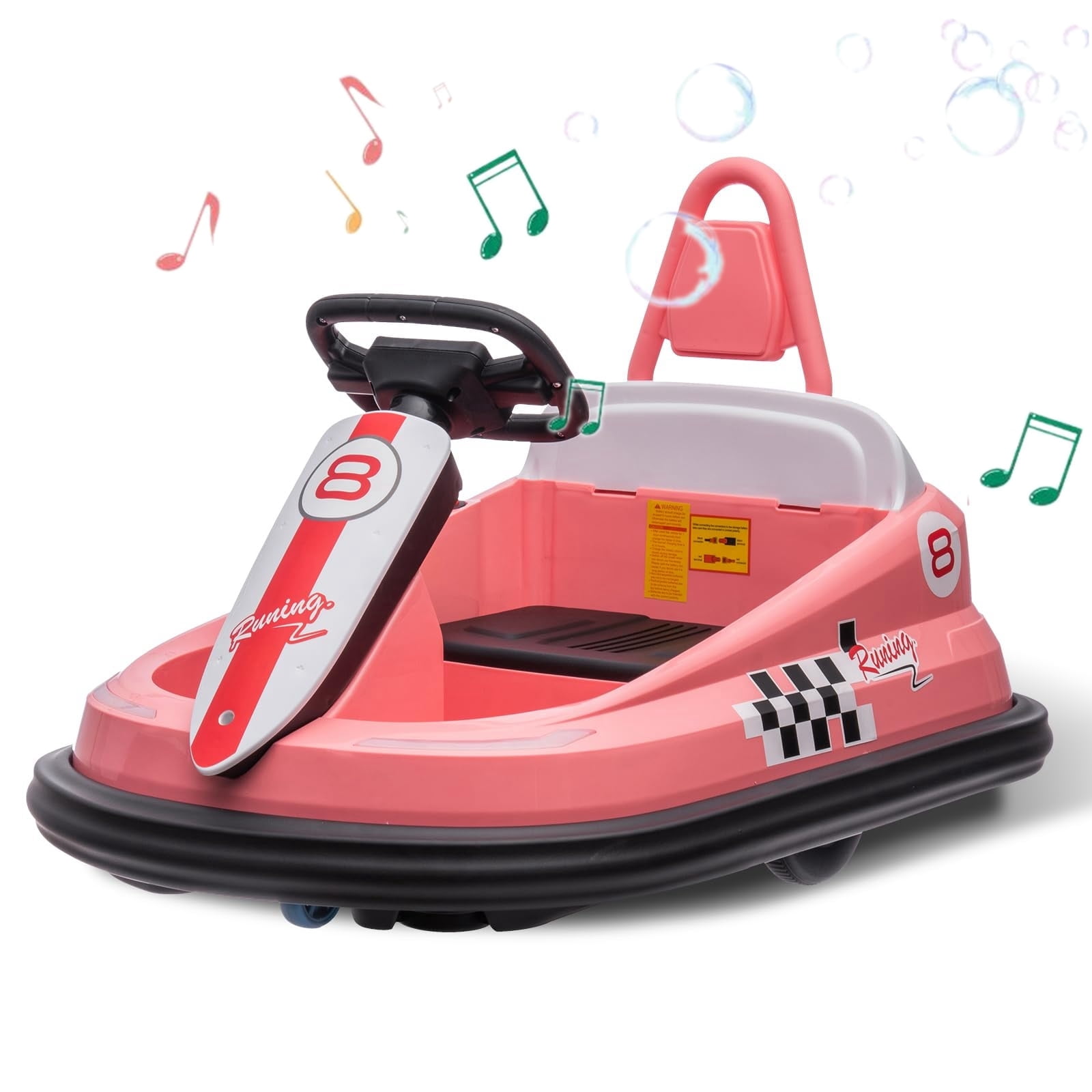Sakiyrr 6V Powered Ride on Electric Bumper Car with LED & Music, 360 ...